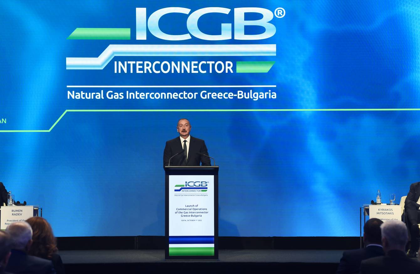 President Aliyev attends opening ceremony of Greece-Bulgaria Gas ...